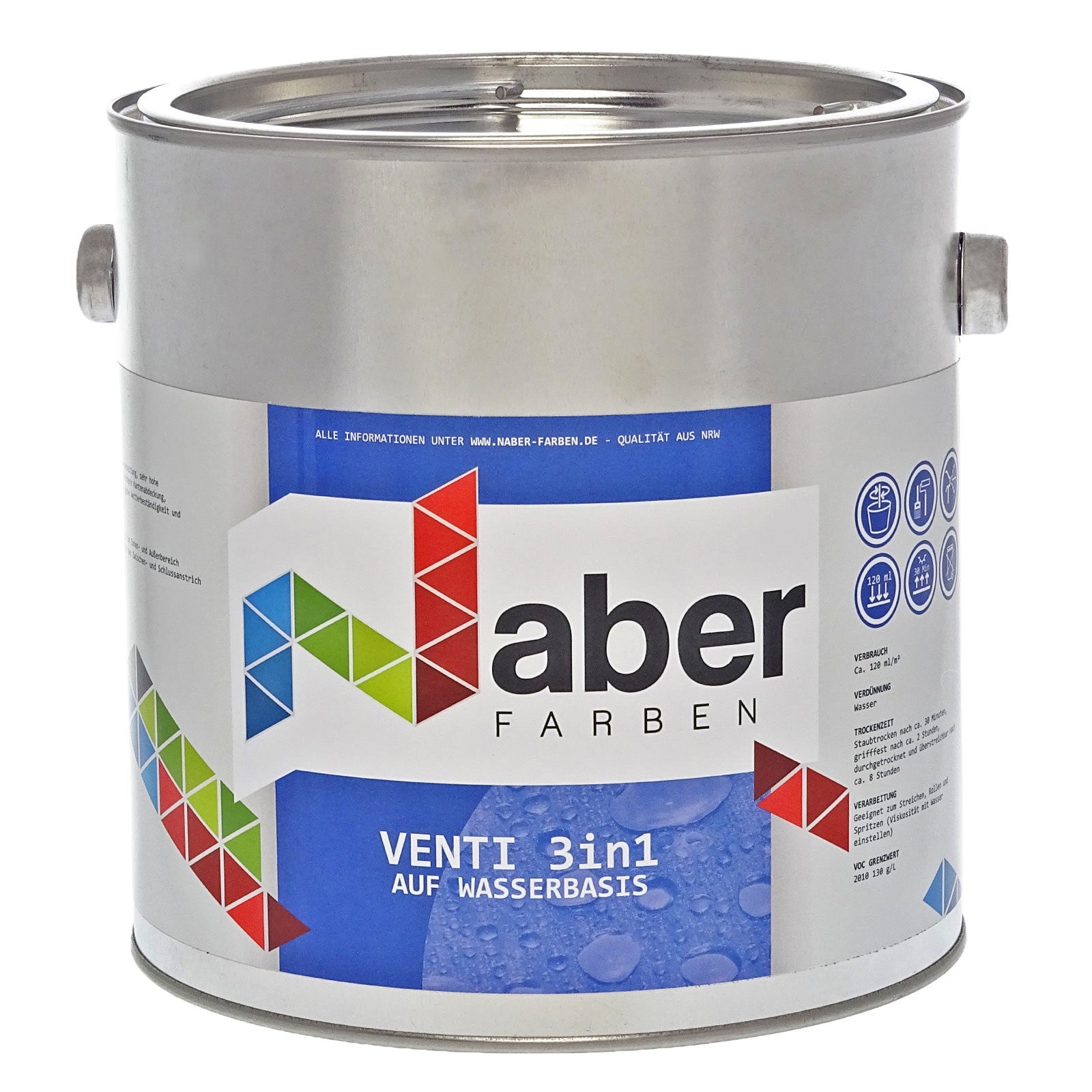 1 L Ventilack auf Wasserbasis 3 in 1, für Holz Türen/Möbel uvm., RAL F ...